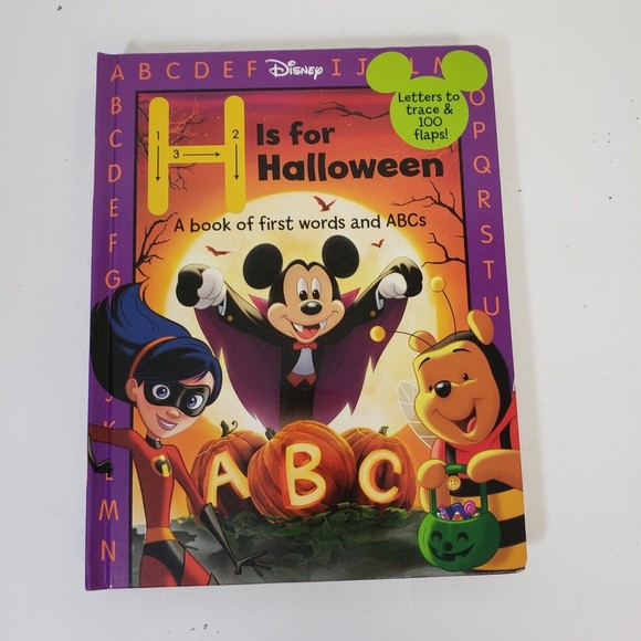 Disney | Other | New Disneys H Is For Halloween Board Book Lift The ...